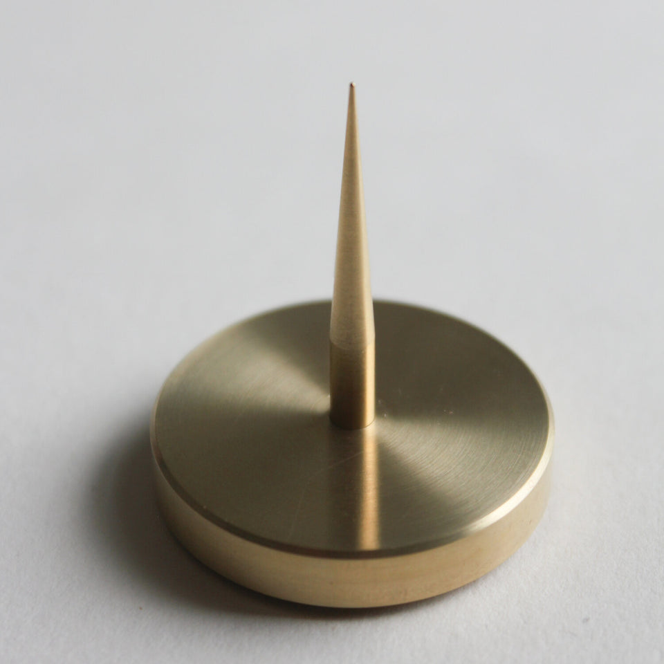 Solid Brass Spike Candle Holder - Mararamiro Home - Toronto